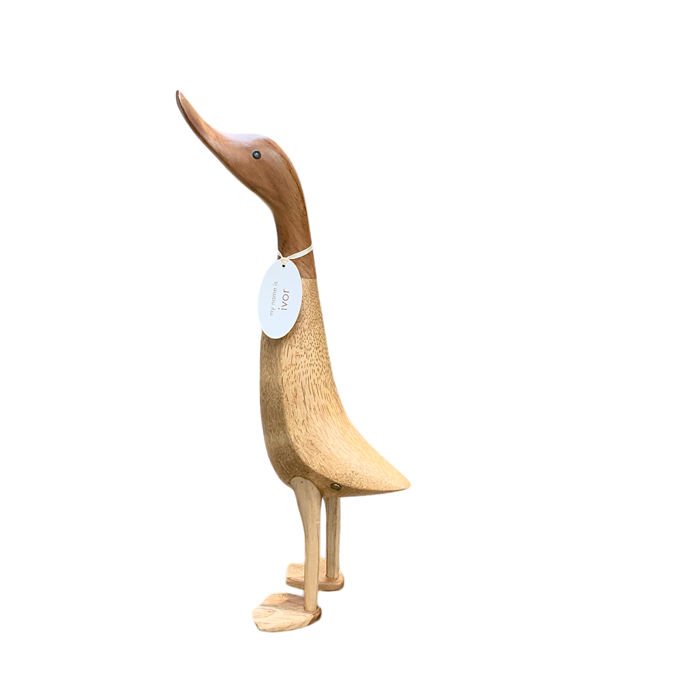 Bamboo Root Adult Duck | Life-Size Preening Duck