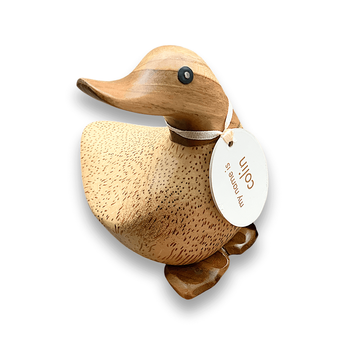 Bamboo Wood Duck – Personalized Name Tag Gift