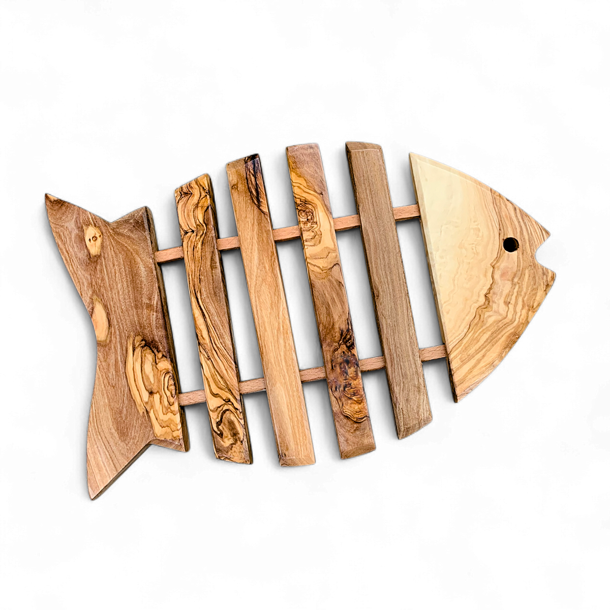 Olive Wood Fish Trivet – Handcrafted Kitchen Gift